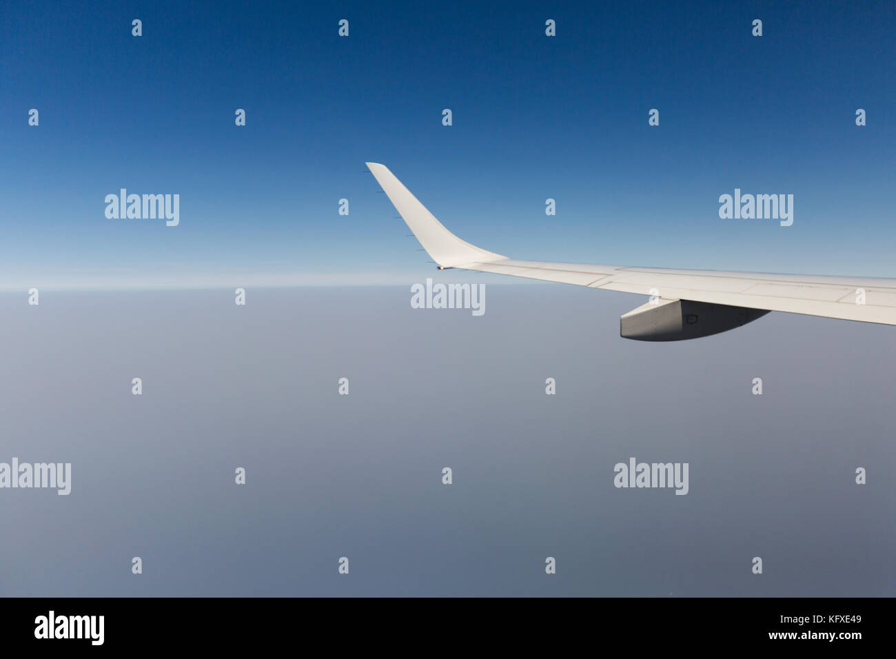 view from the airplane window, cloud wing, dimensions Stock Photo - Alamy