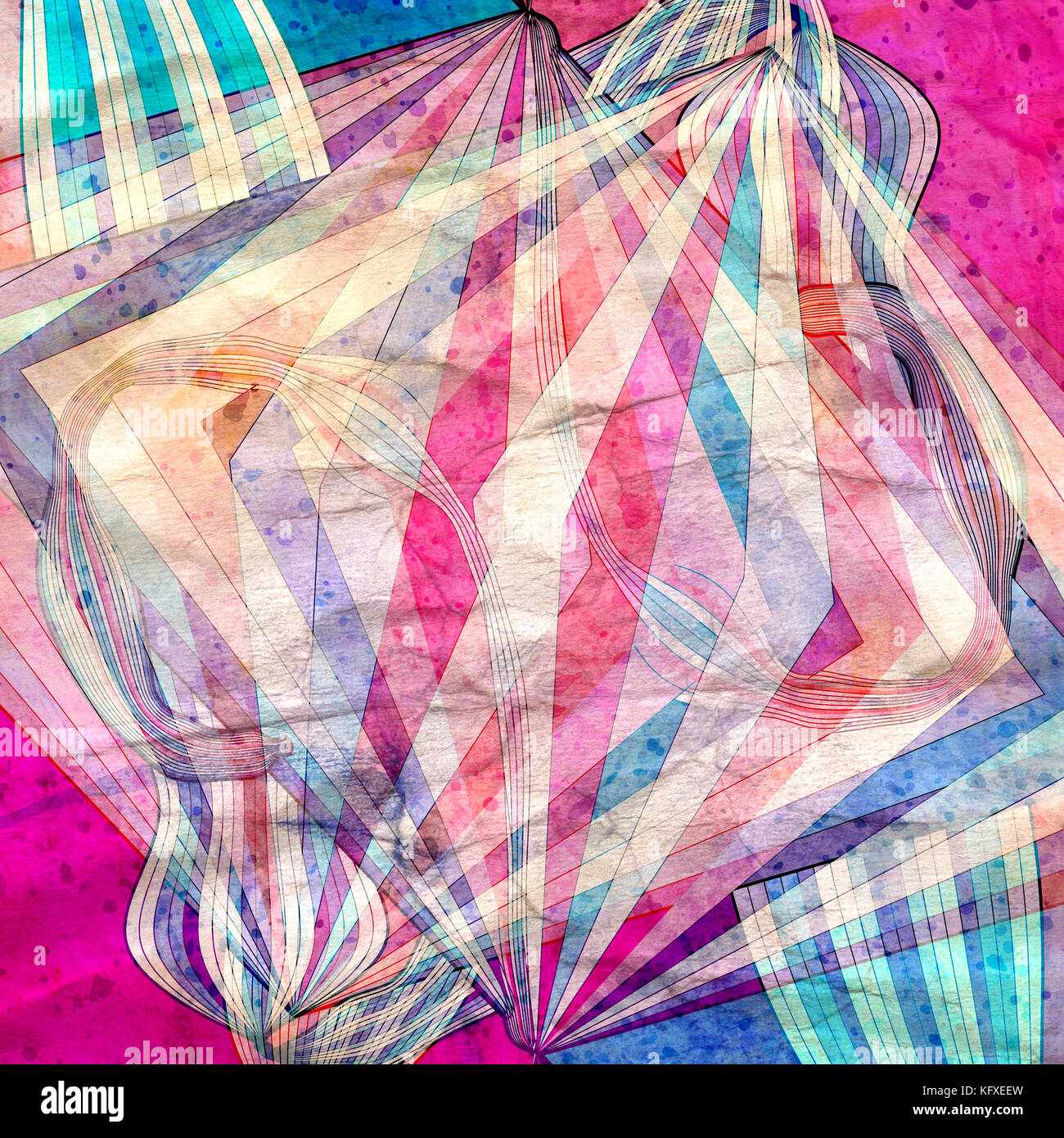 Abstract color watercolor background from geometric shapes Stock Photo ...