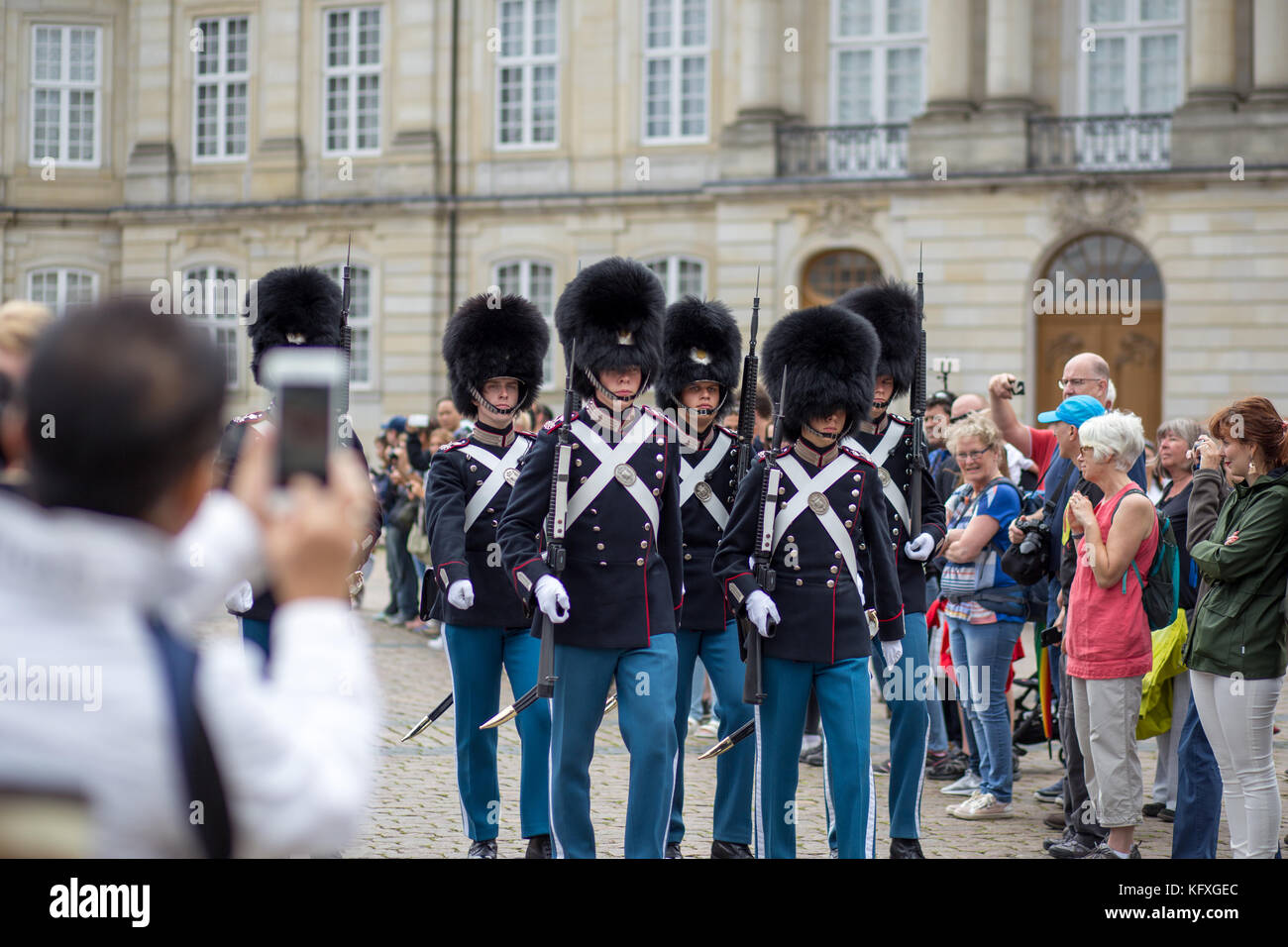 Danish Royal Guard in Copenhagen Stock Photo - Alamy