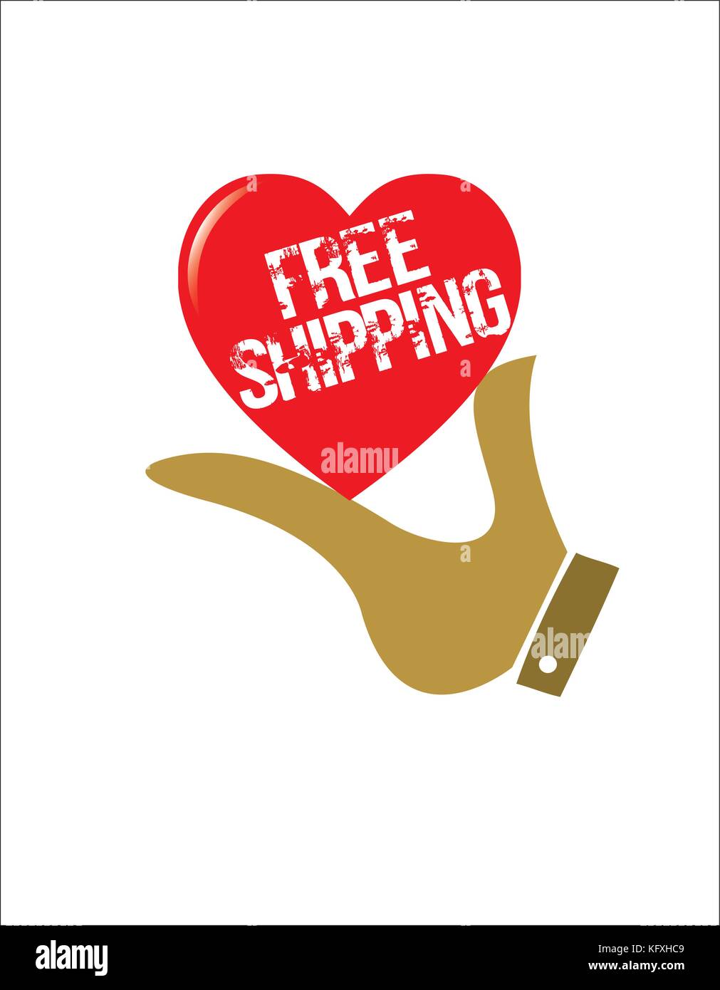 Hand offering heart symbol Stock Vector Images - Alamy