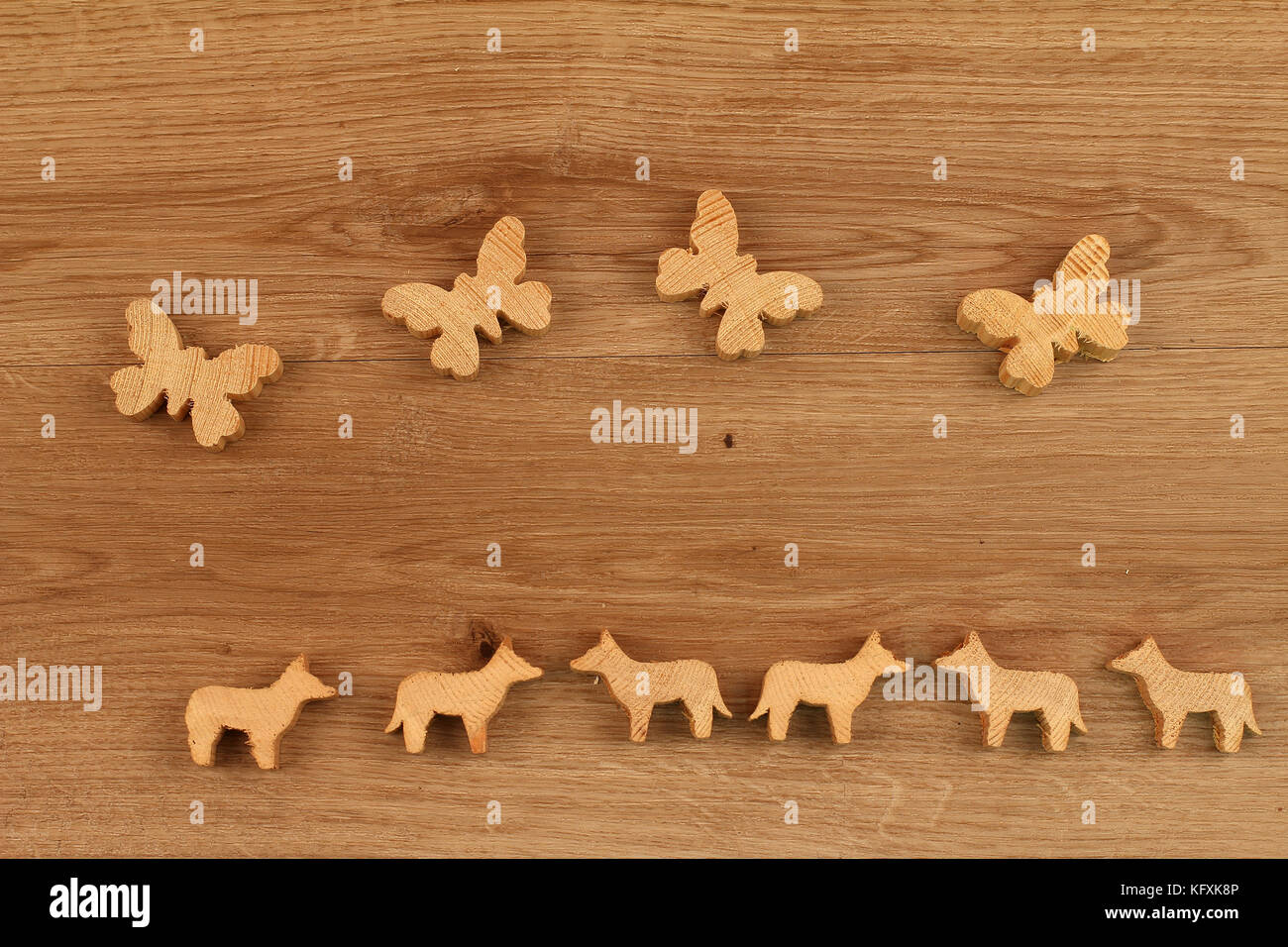 Wooden figures / Various wooden figures Stock Photo - Alamy