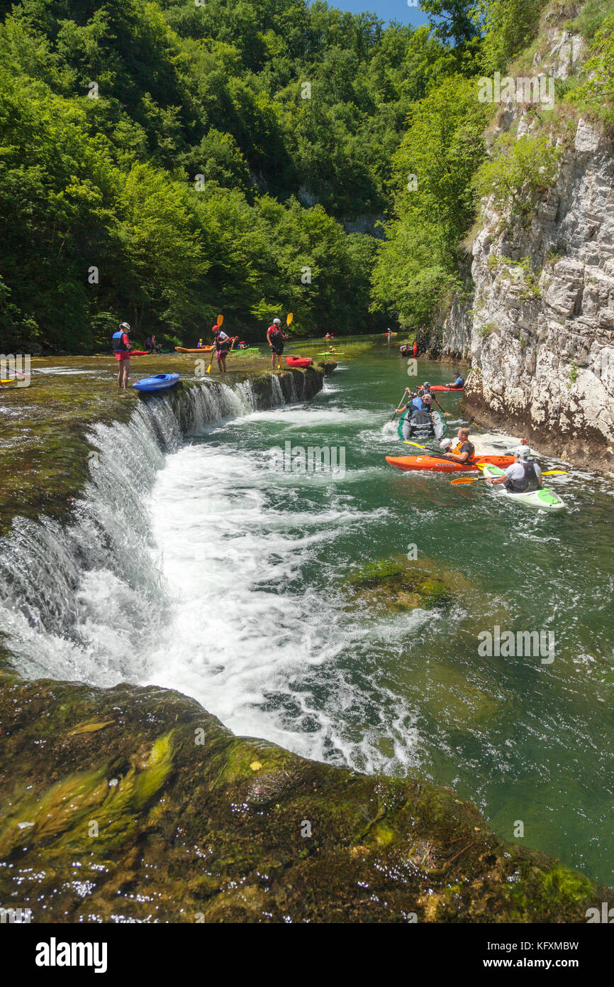 canoeing on the Korana River, Croatia Stock Photo - Alamy