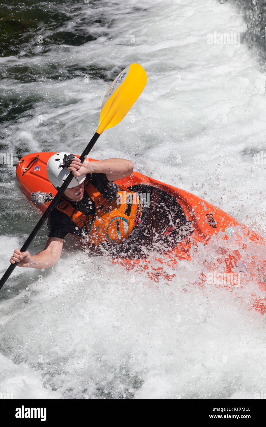 canoeing on the Korana River, Croatia Stock Photo - Alamy