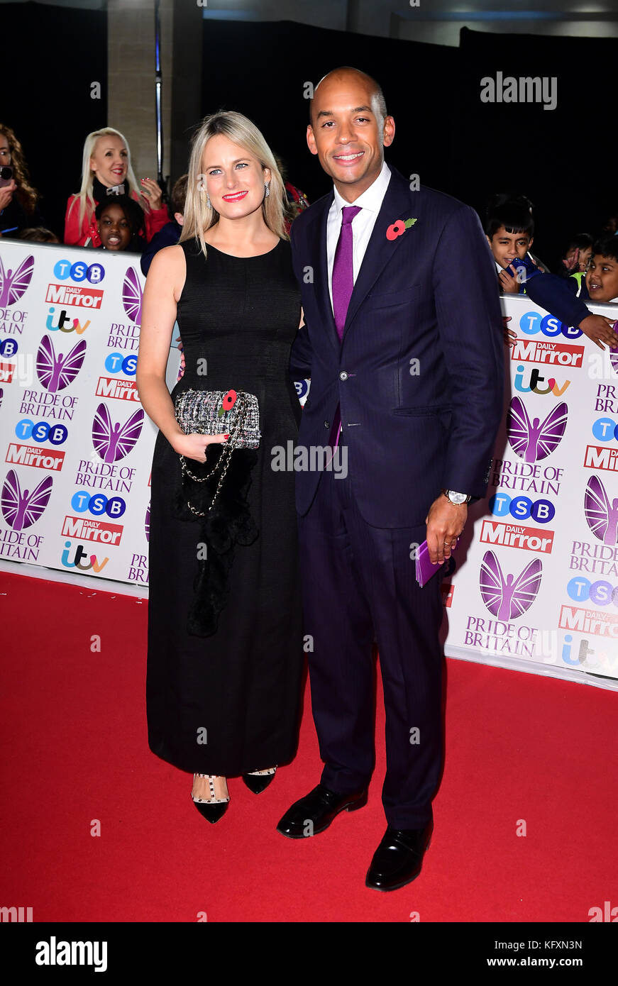 Chuka Umunna and wife Alice Sullivan attending The Pride of Britain ...