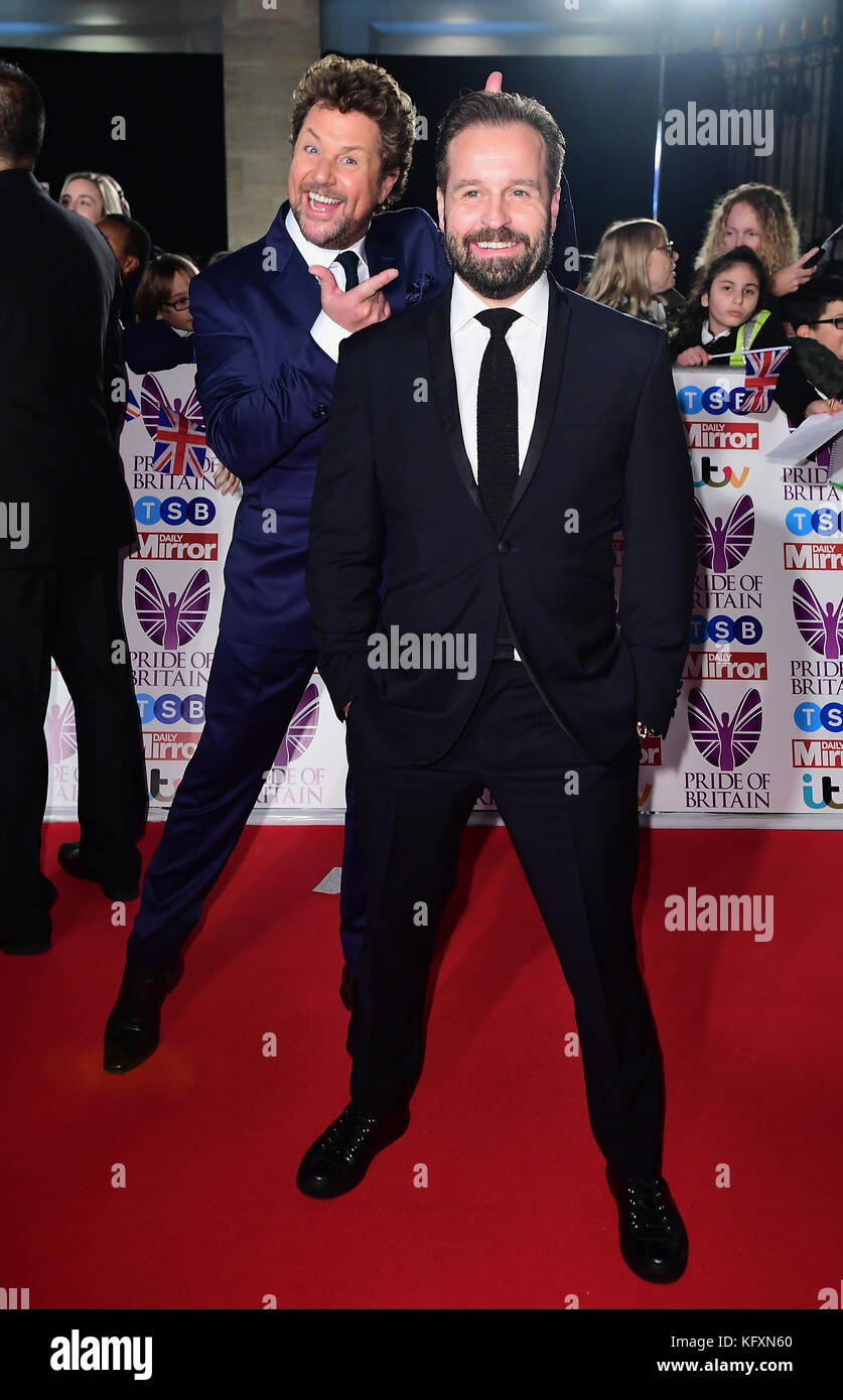 Michael Ball (left) and Alfie Boe attending The Pride of Britain Awards 2017, at Grosvenor House ...