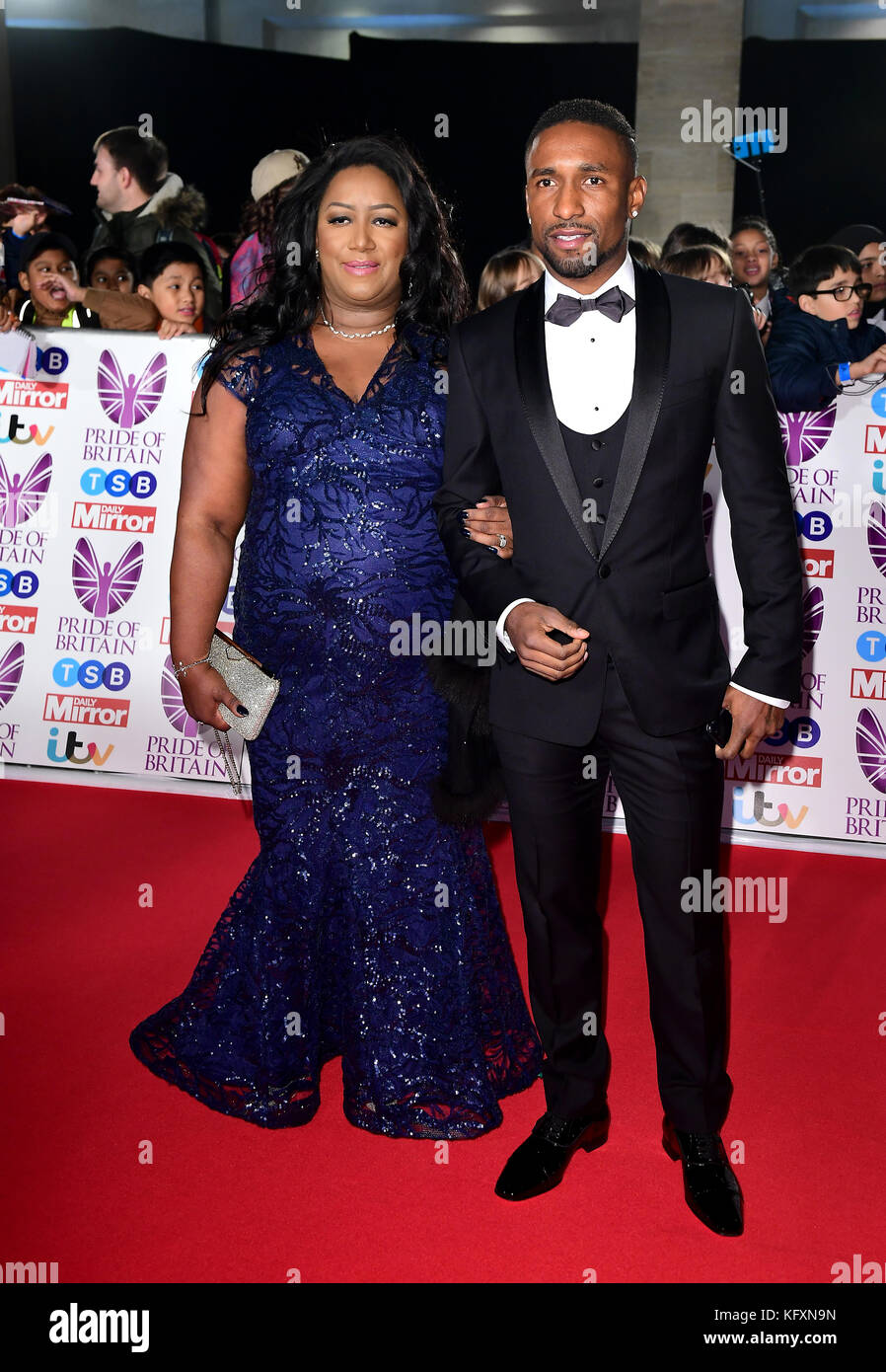 Jermain Defoe and mother Sandra attending The Pride of Britain Awards ...