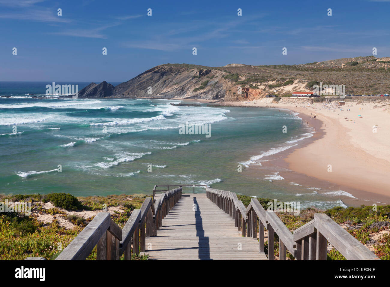 Praia da Amoreira Beach, Aljezur, Costa Vicentina, West Coast, Algarve ...
