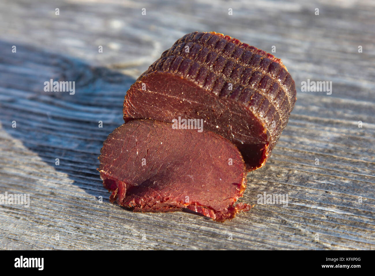 Smoked whale meat from the Minke whale (Balaenoptera acutorostrata ...