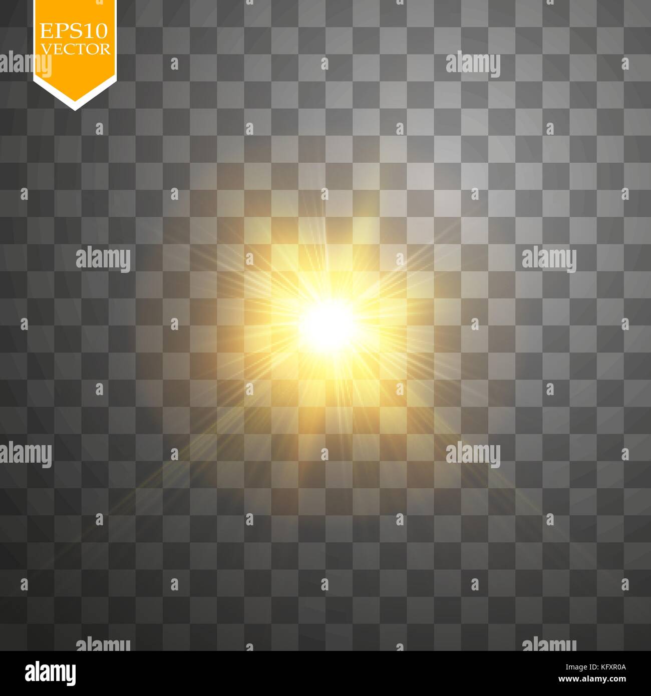 Glow light effect. Starburst with sparkles on transparent background ...