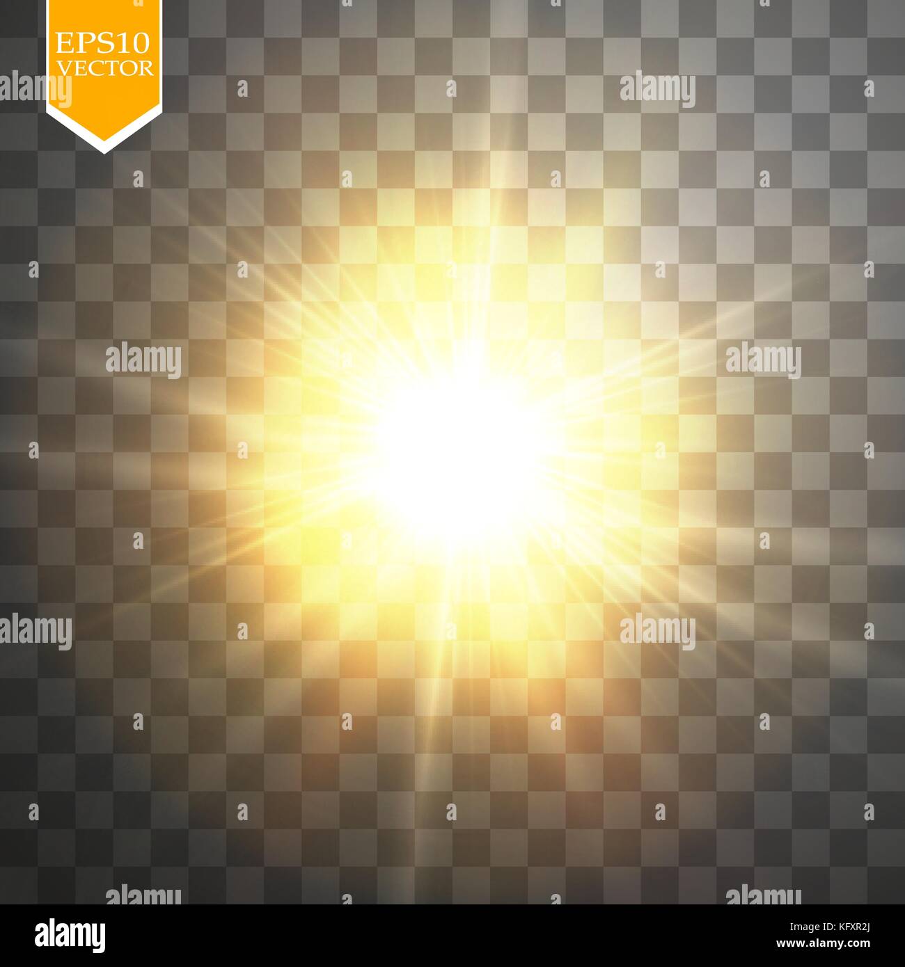 Glow light effect. Starburst with sparkles on transparent background ...
