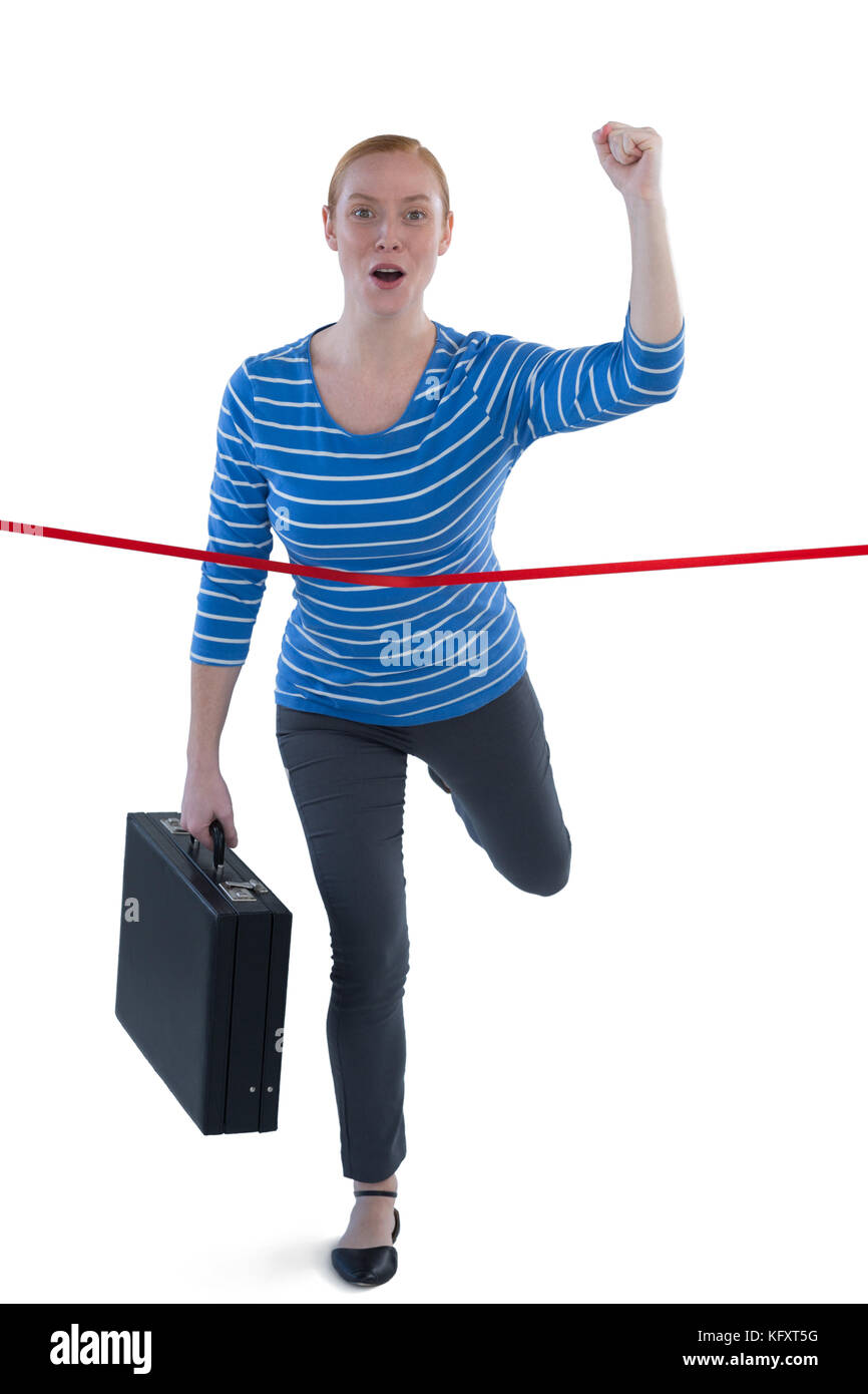 Reaching the finish line Cut Out Stock Images & Pictures - Alamy