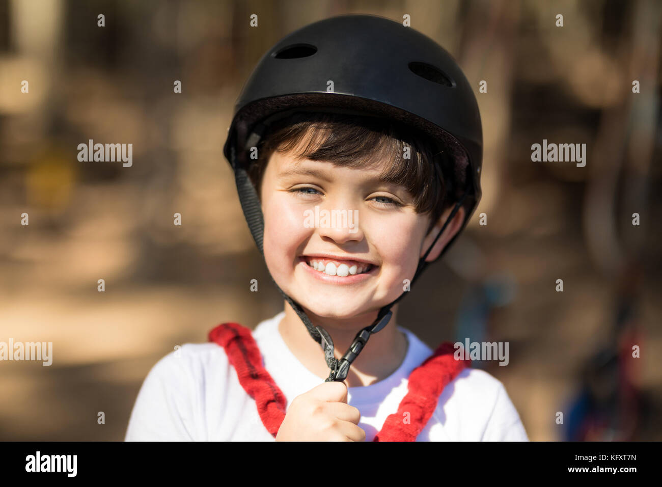 Boy wearing helmet on beautiful hi-res stock photography and images - Alamy