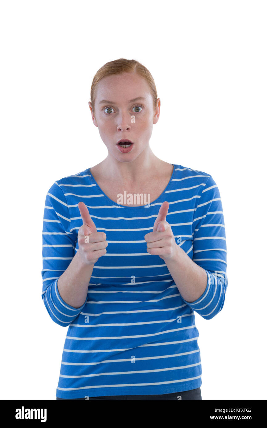 Caucasian shocked surprise stunned worried hi-res stock photography and ...