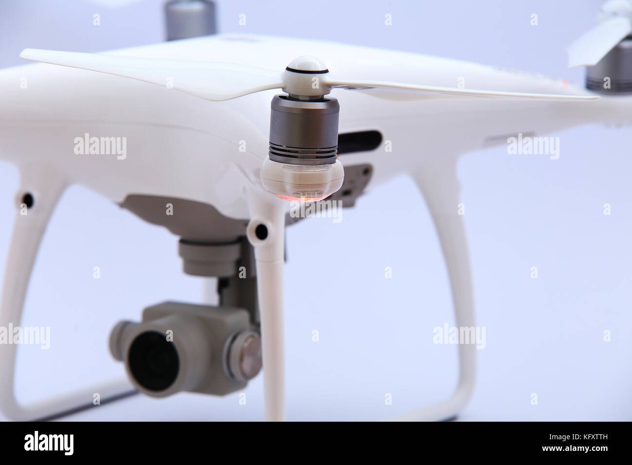 Perspective view of drone close-up. New modern drone selective focus ...