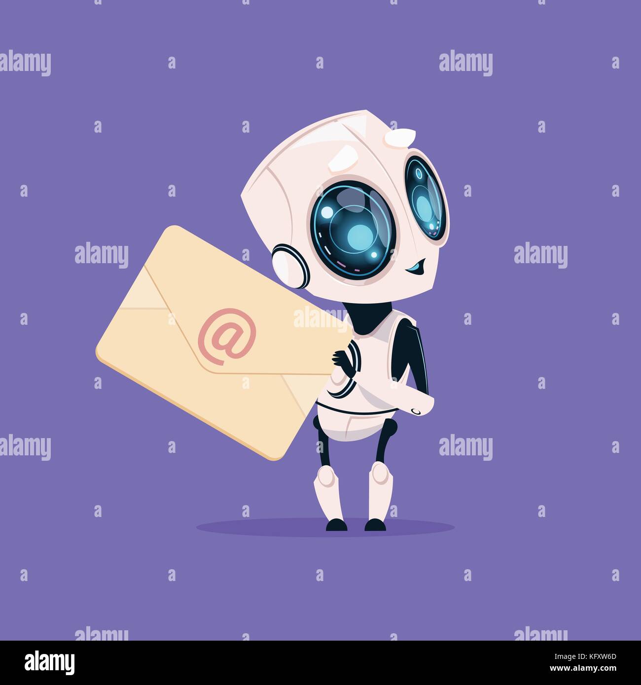 Robot email icon symbol Stock Vector Images - Alamy