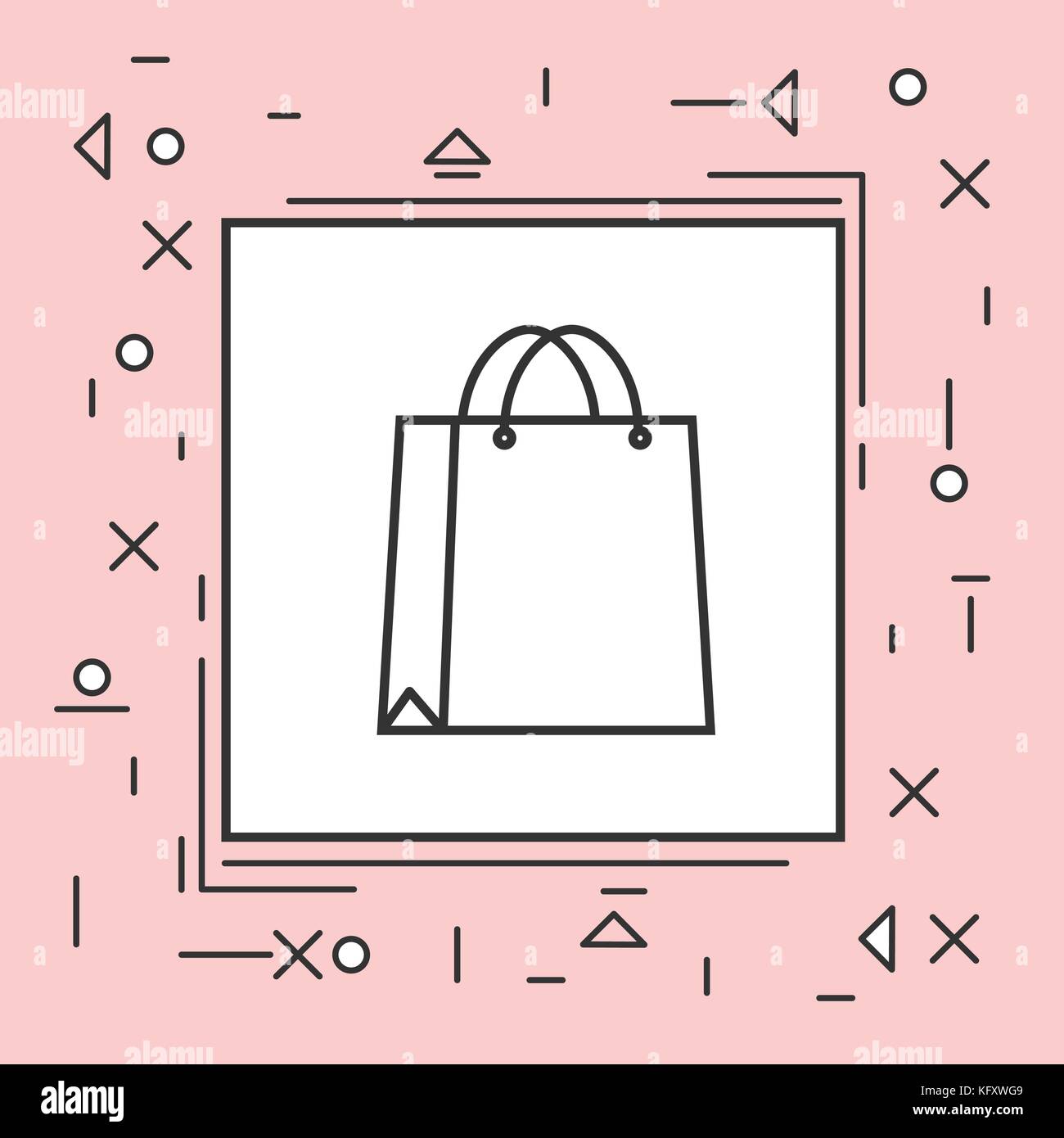 Clothing shopping bag illustration Stock Vector Images - Alamy