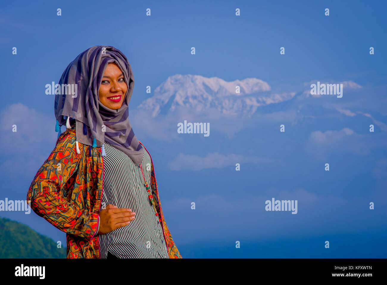Nepal model greeting hi-res stock photography and images - Alamy