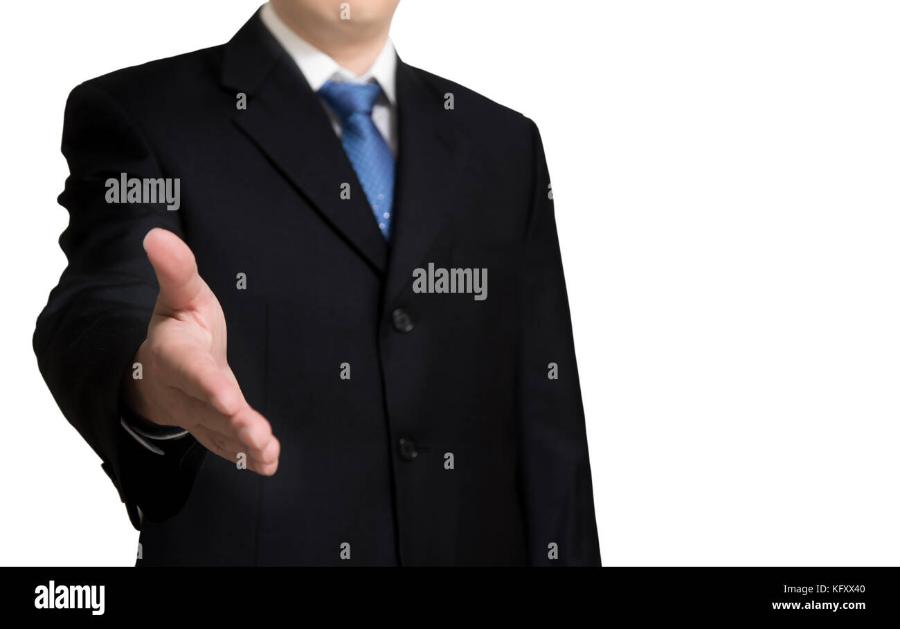 Business man giving handshake Stock Photo - Alamy