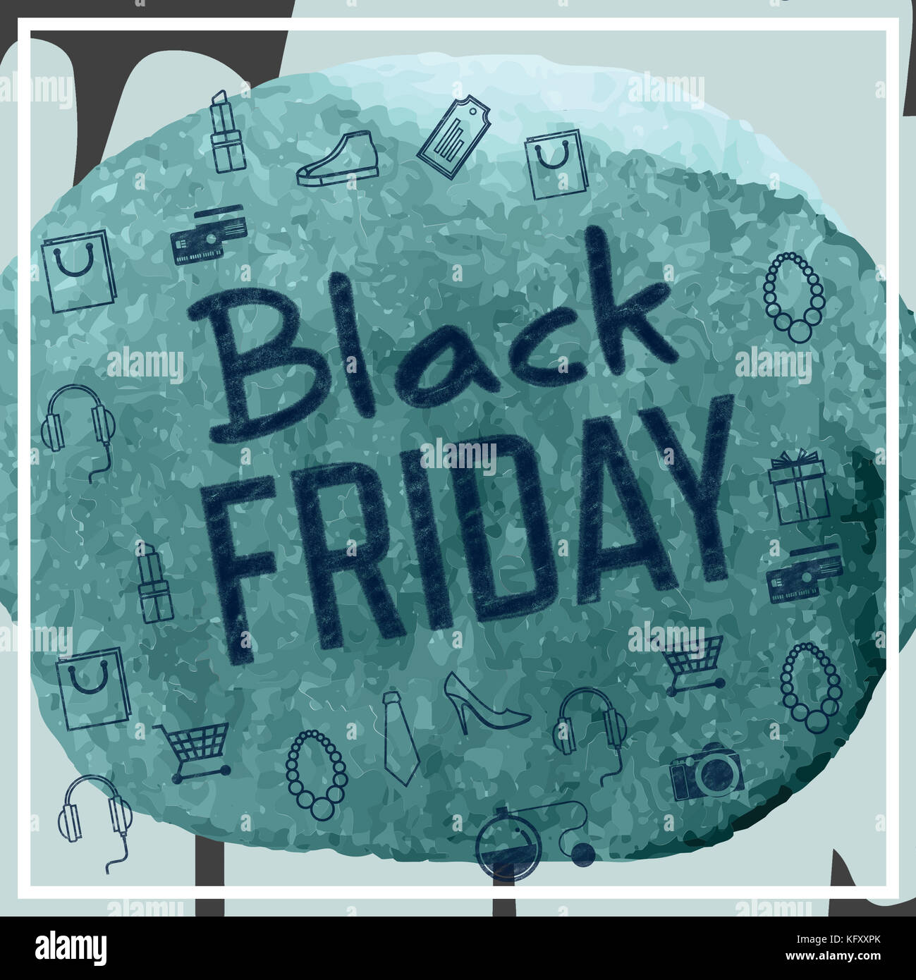 Black friday advert against illustration of green paint Stock Photo - Alamy