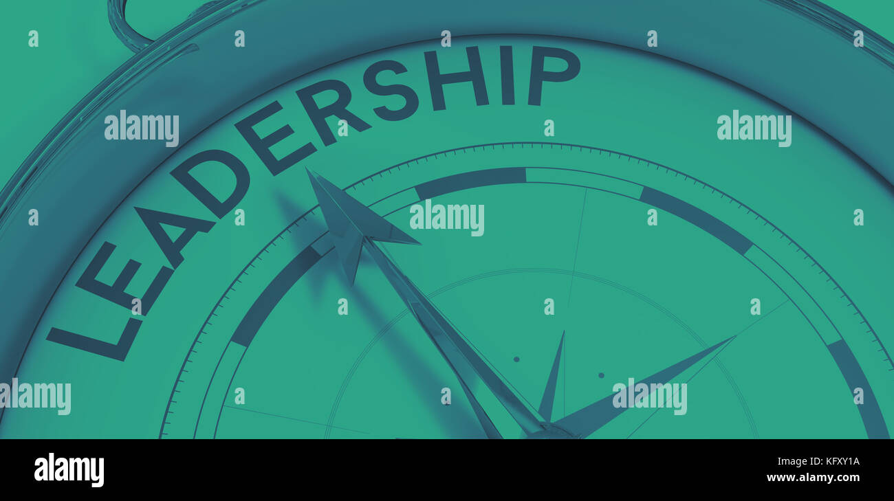 A Compass pointing to leadership Stock Photo - Alamy