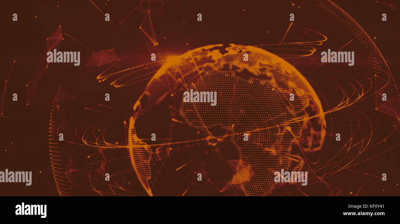 Global technology background in purple and black Stock Photo - Alamy