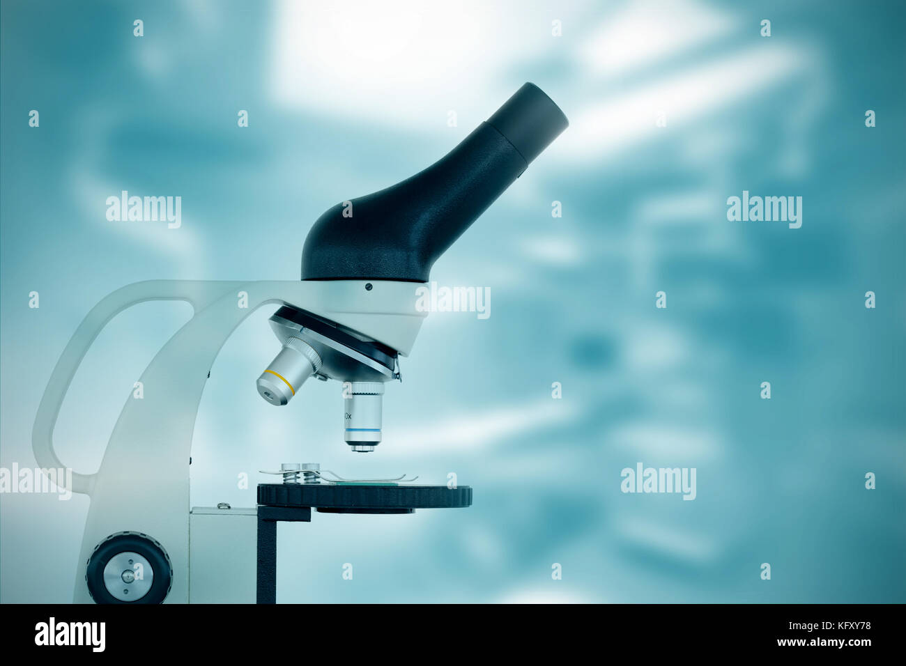 Microscope against operation room at hospital Stock Photo - Alamy