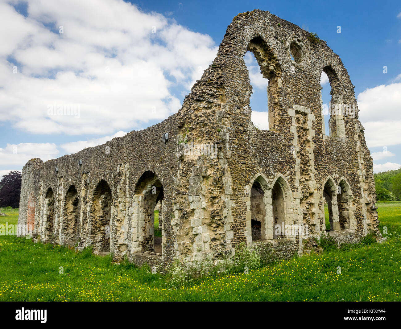 Waverley Abbey, near Farnham, Surrey, United Kingdom, Europe - the ...