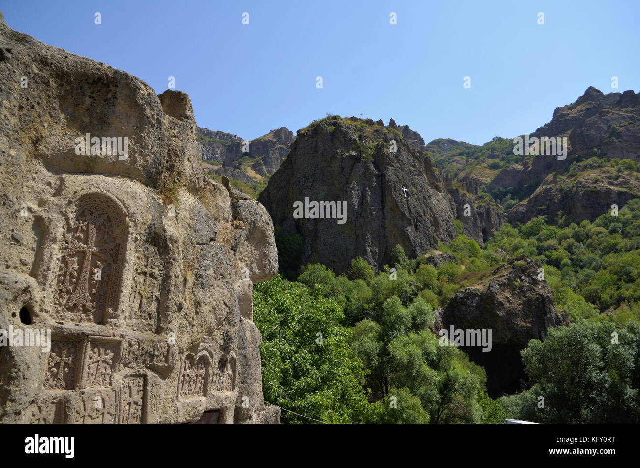 Geghard Monastery, UNESCO World Heritage site in Armenia Stock Photo ...