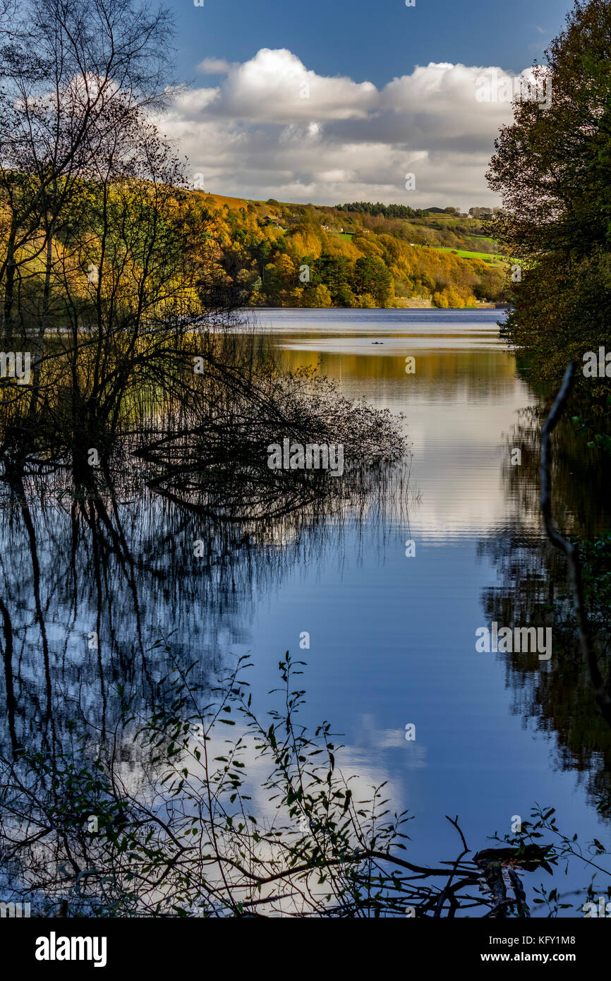 View over Agden reservoir Stock Photo - Alamy