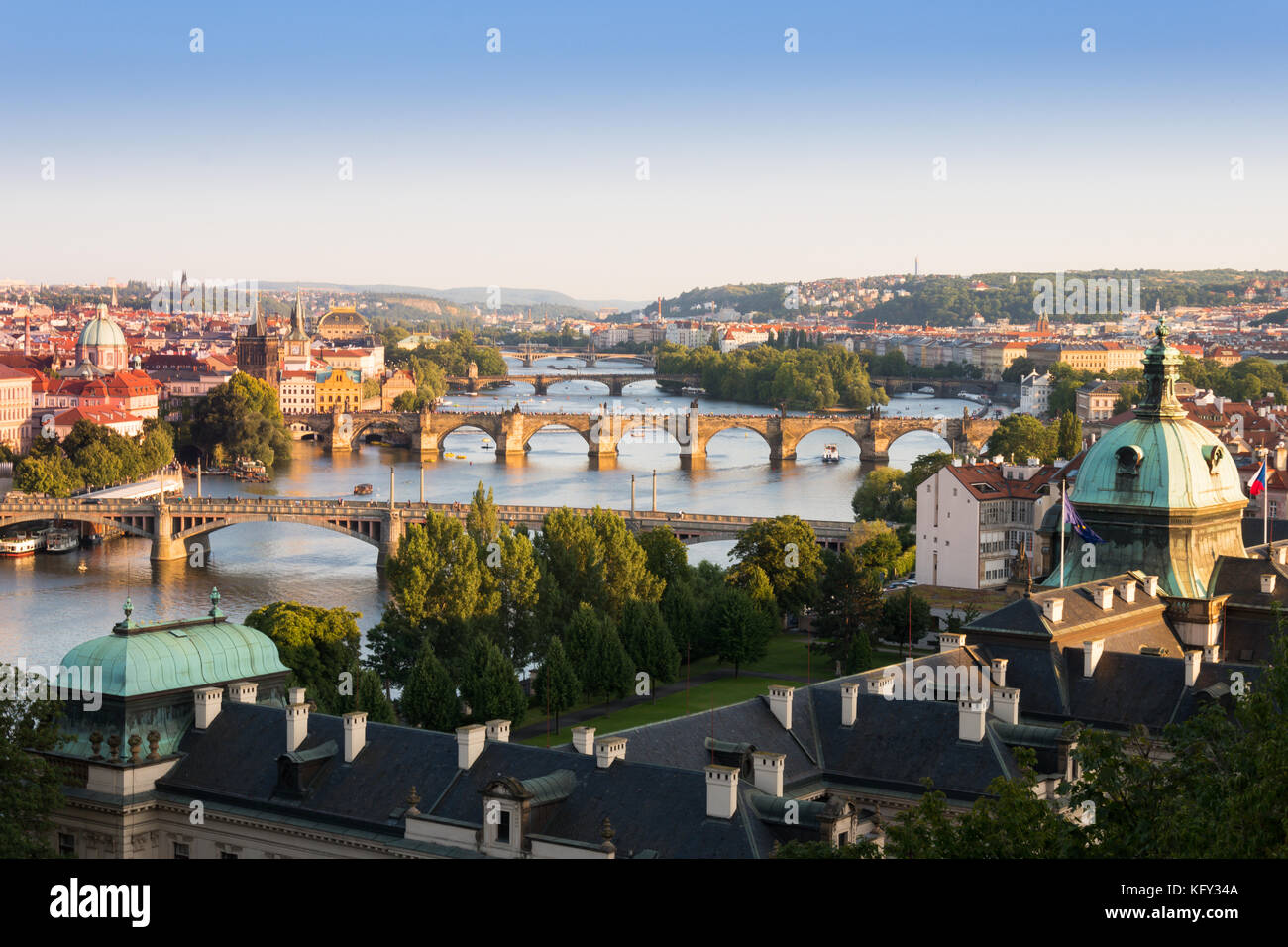Panoramic view of Prague Stock Photo - Alamy