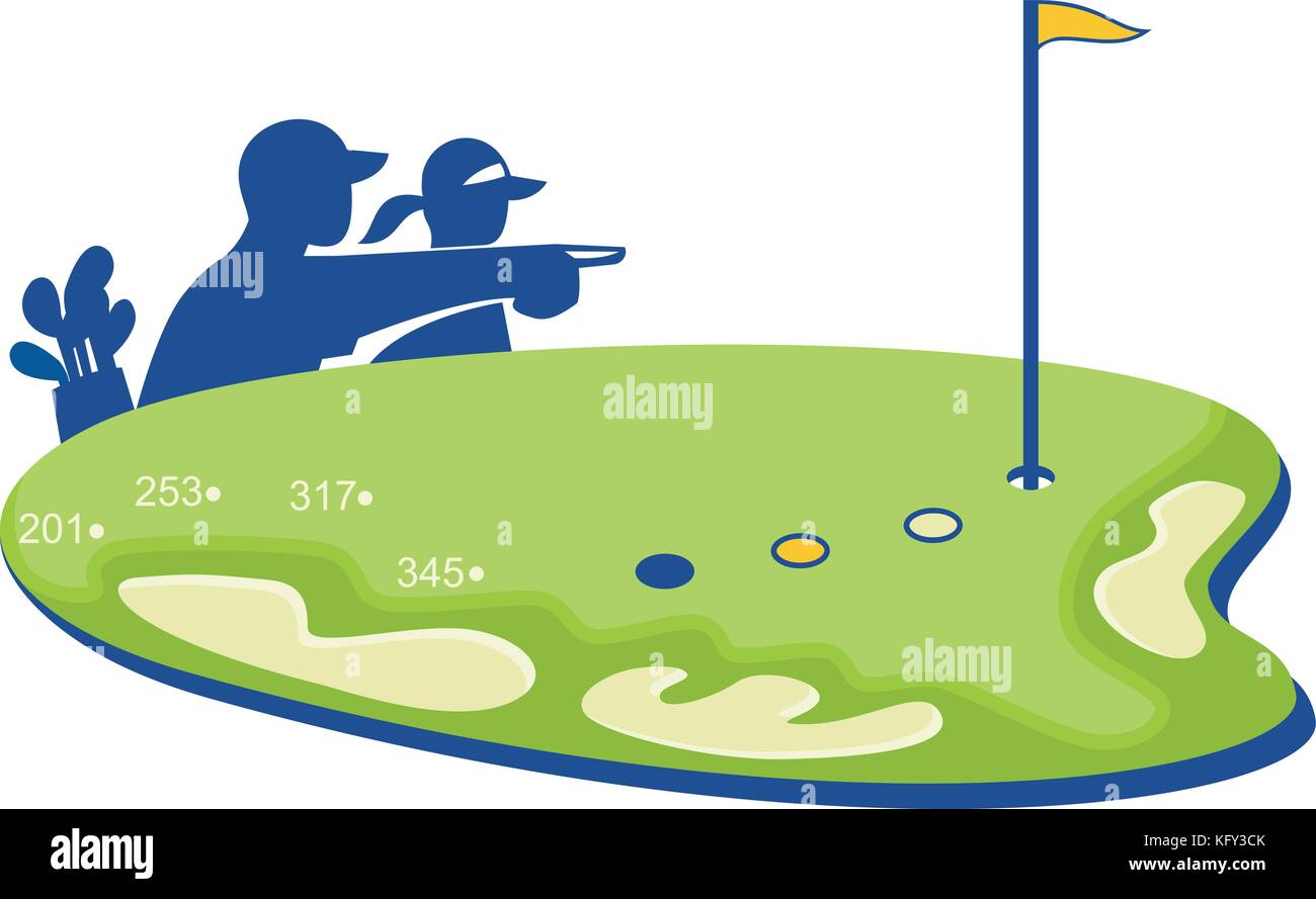 Sand trap bunker on golf Stock Vector Images - Alamy