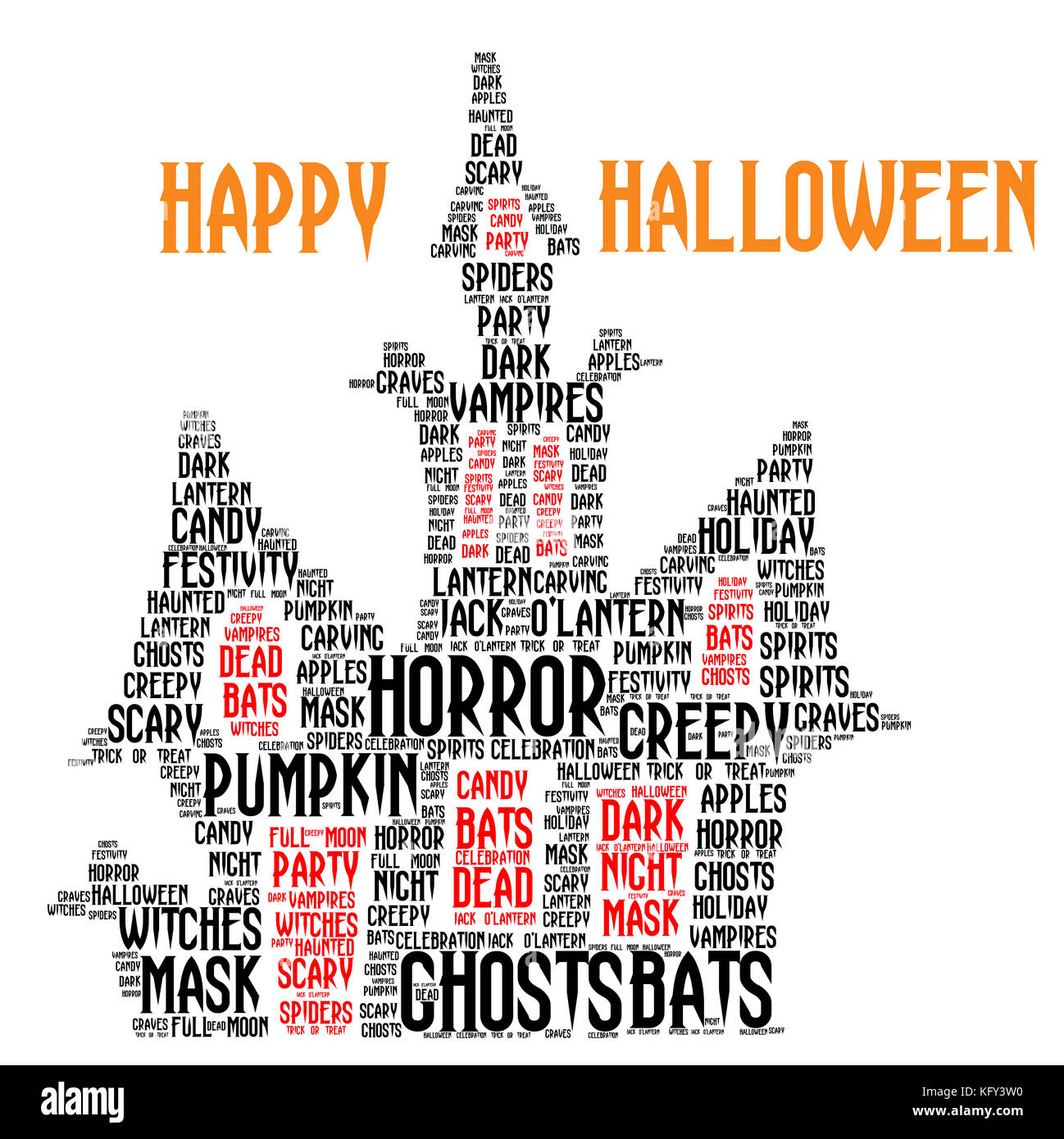 Happy Halloween word cloud Stock Photo - Alamy