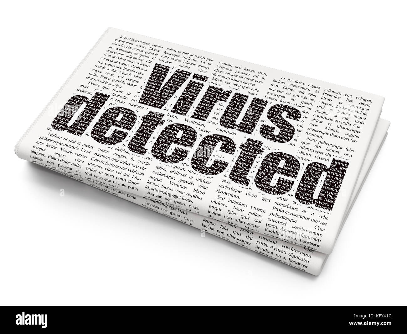 Privacy concept: Virus Detected on Newspaper background Stock Photo - Alamy Privacy concept: Virus Detected on Newspaper background Stock Photo - Alamy