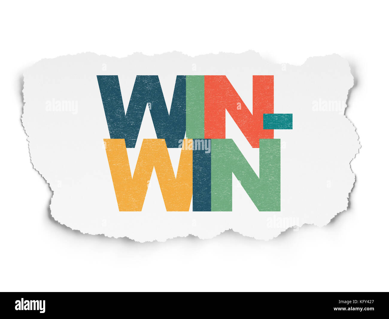 Business concept: Win-Win on Torn Paper background Stock Photo - Alamy
