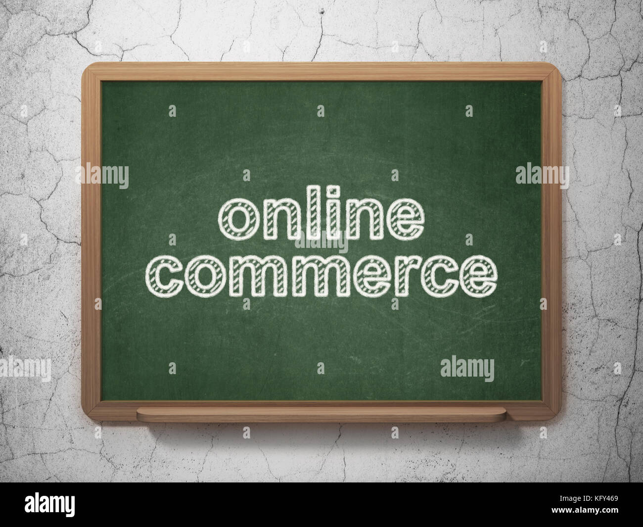 Business concept: Online Commerce on chalkboard background Stock Photo ...