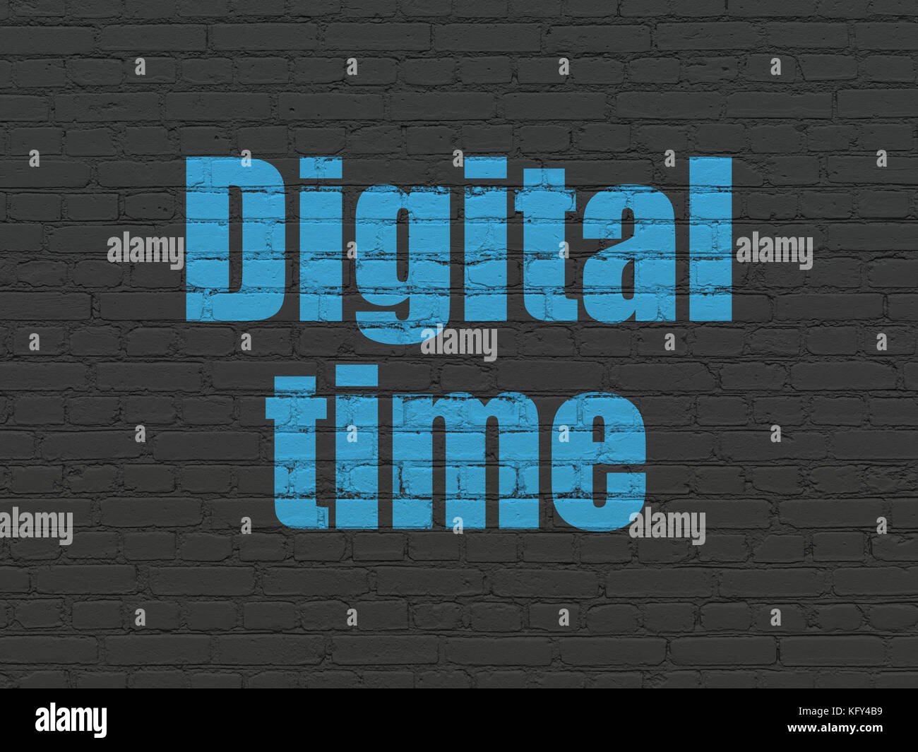 Time concept: Digital Time on wall background Stock Photo - Alamy