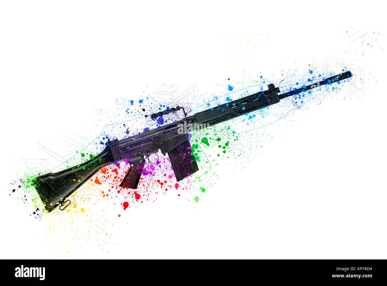 Military rifles Cut Out Stock Images & Pictures - Alamy