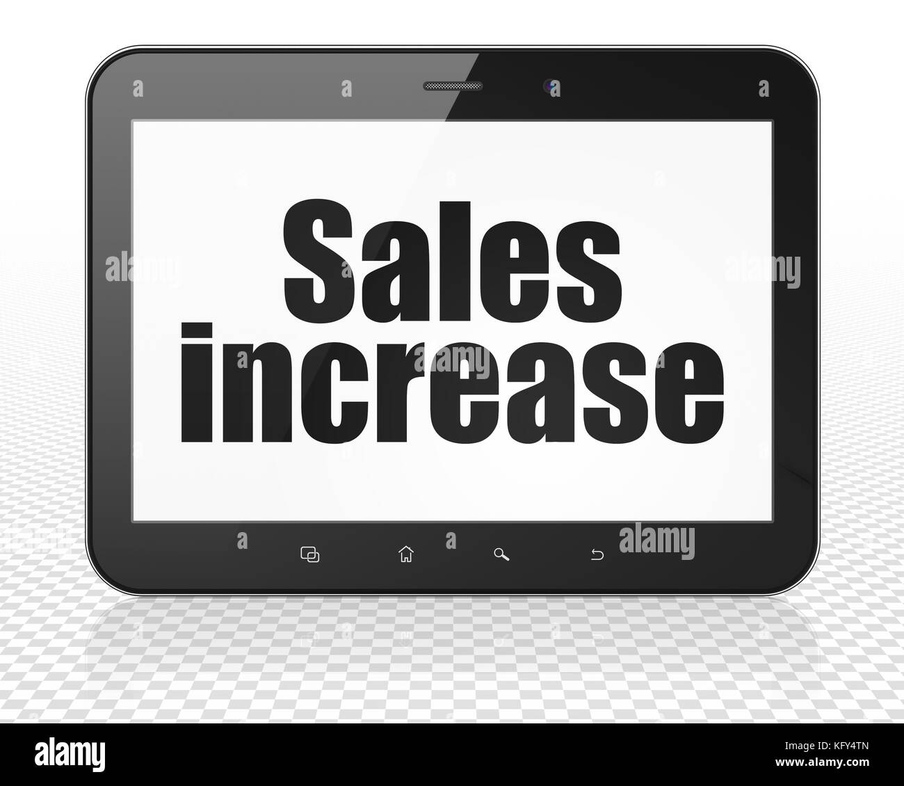 Advertising concept: Tablet Pc Computer with Sales Increase on display ...