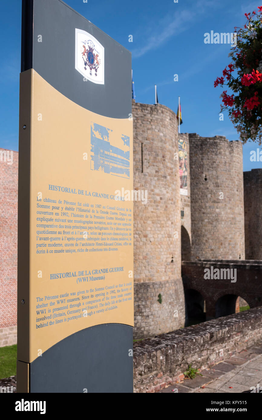 Chateau de Peronne Peronne Somme Hauts-de-France France Stock Photo - Alamy