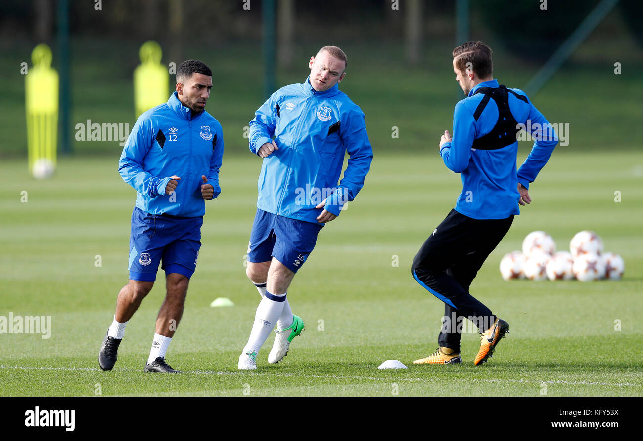 Everton's Wayne Rooney, Aaron Lennon (left) and Gylfi Sigurdsson (right ...