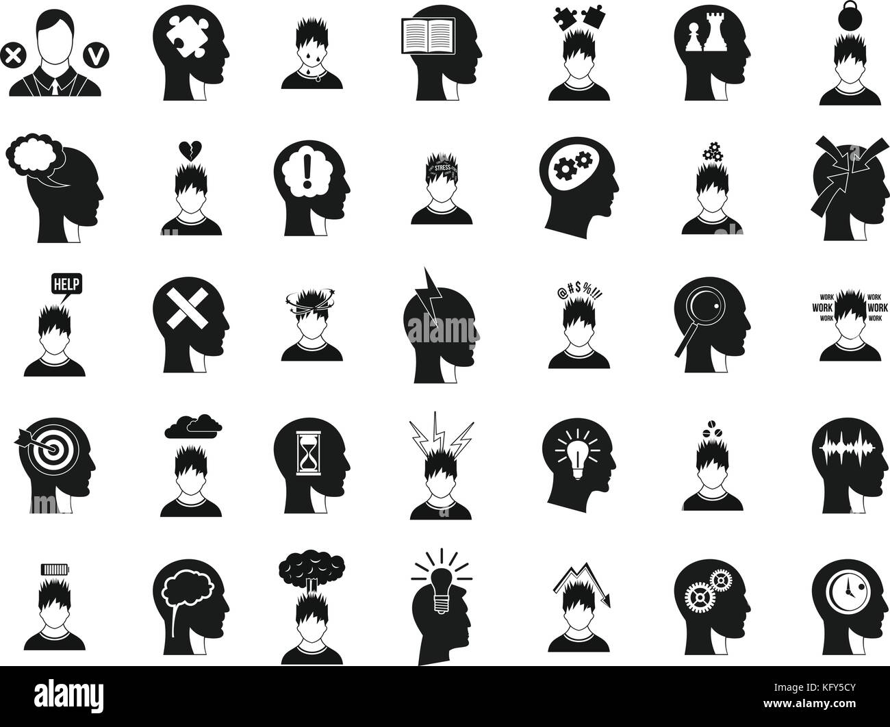 Human idea icon set, simple style Stock Vector Image & Art - Alamy