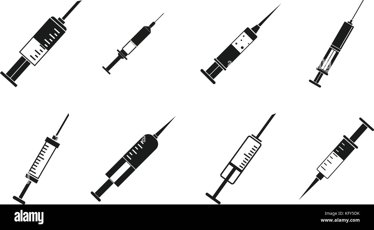 Syringe icon set, simple style Stock Vector Image & Art - Alamy
