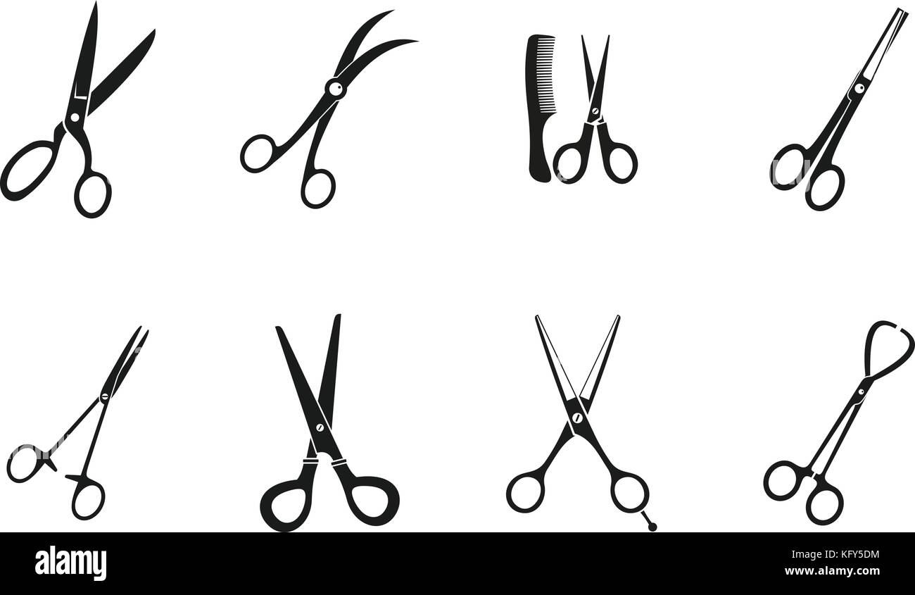 Sewing scissors cutout Black and White Stock Photos & Images - Alamy
