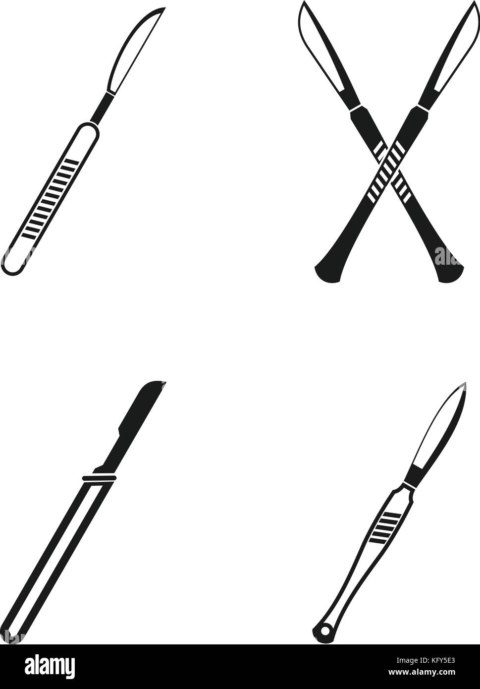 Scalpel icon set, simple style Stock Vector Image & Art - Alamy