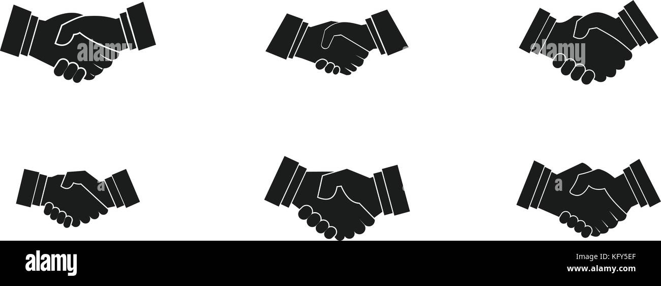 Handshake icon set, simple style Stock Vector Image & Art - Alamy