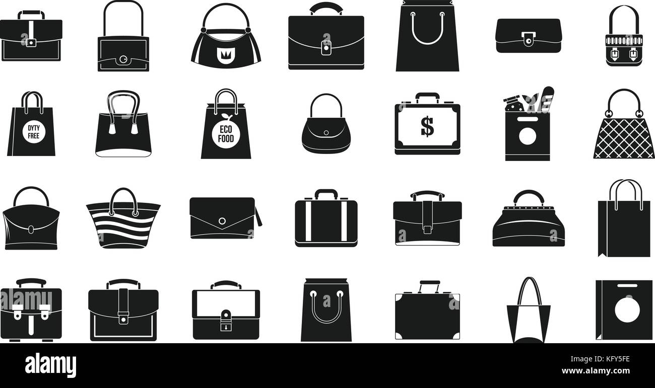 Handbag icon set, simple style Stock Vector Image & Art - Alamy