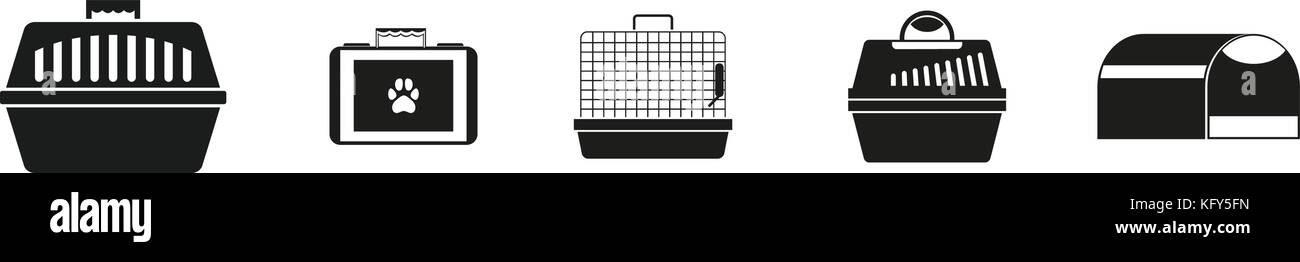 Pet cage icon set, simple style Stock Vector Image & Art - Alamy