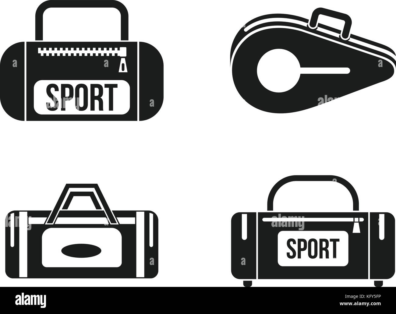 Sport bag icon set, simple style Stock Vector Image & Art - Alamy
