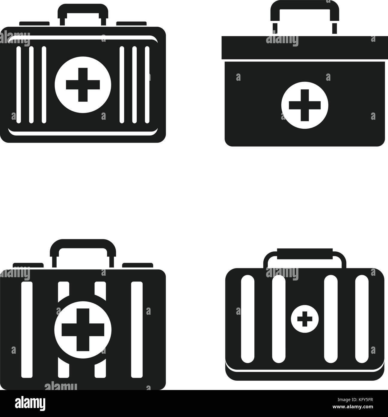First aid kit icon set, simple style Stock Vector Image & Art - Alamy