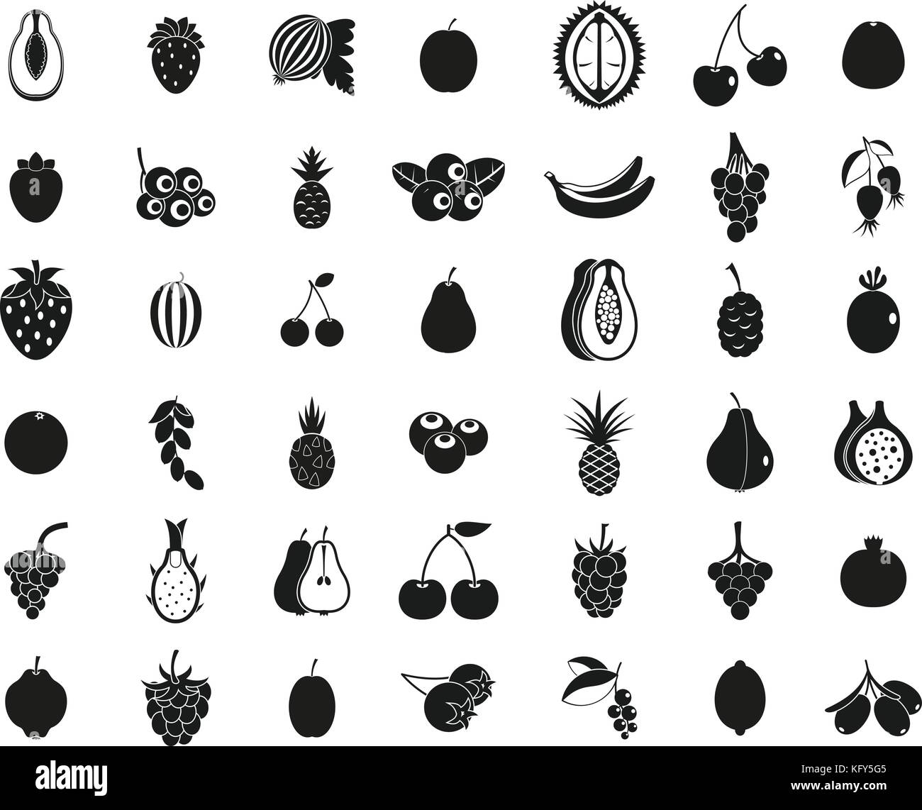 Fruits icon set, simple style Stock Vector Image & Art - Alamy